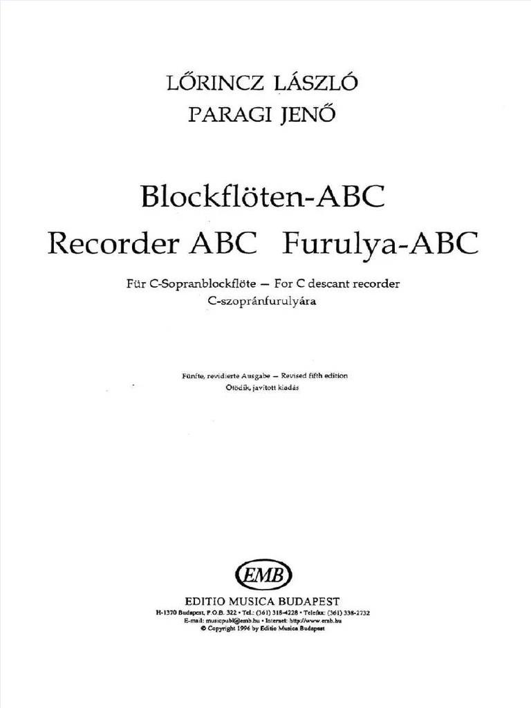 Recorder Abc I | PDF