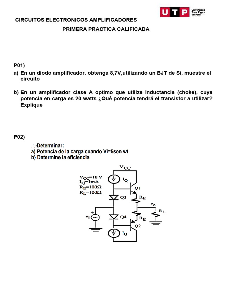 Circuitos Electrónicos: Amplificadores Clase A | PDF