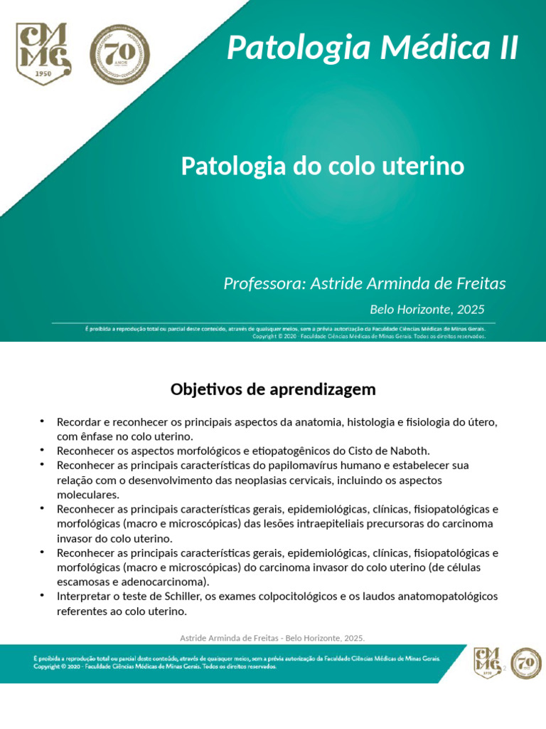 Patologia Do Colo Uterino 2025 | PDF | Câncer cervical | Doenças e ...