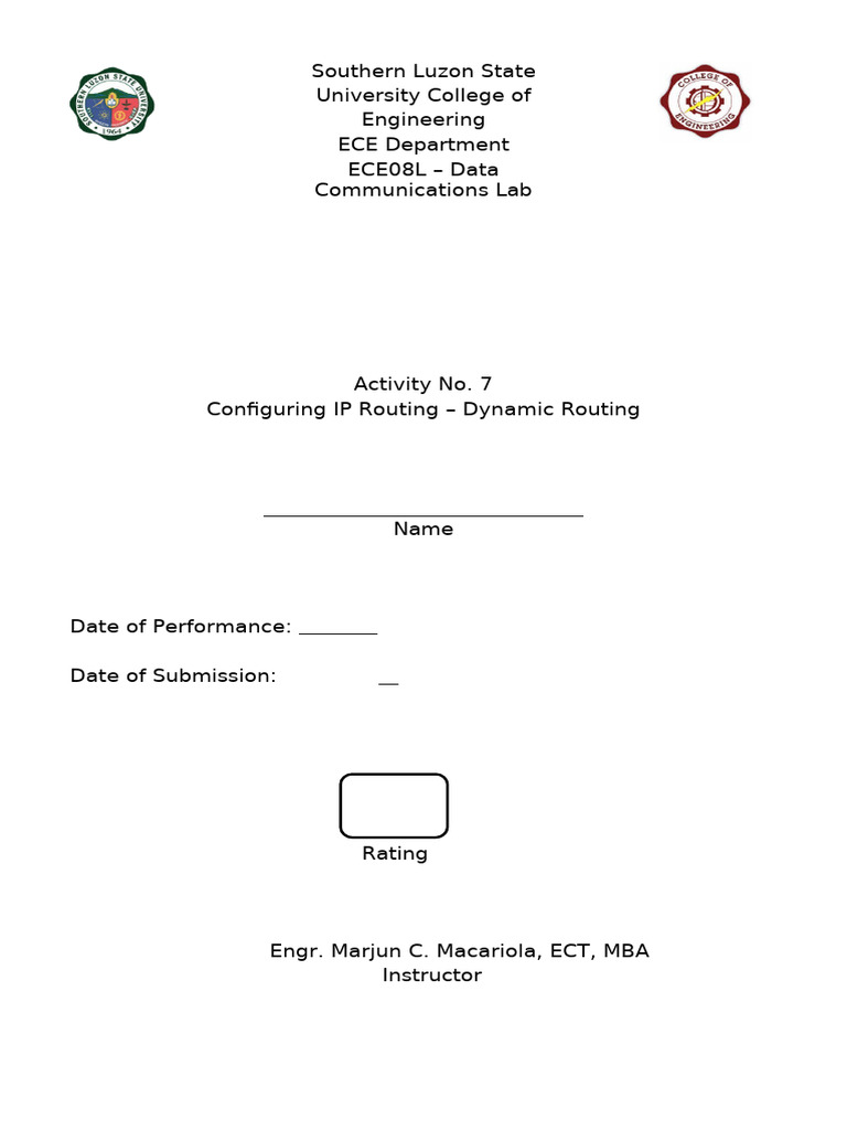 Experiment 7 Dynamic Routing | PDF