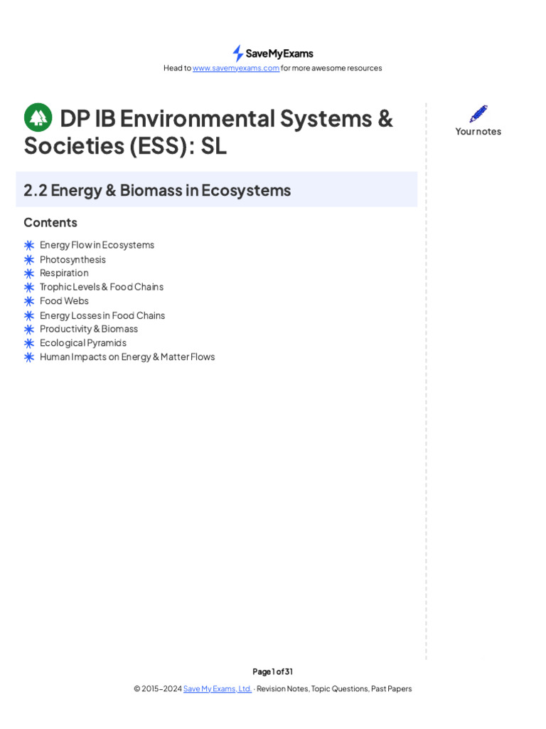 Energy Flow and Biomass in Ecosystems | PDF | Food Web | Photosynthesis