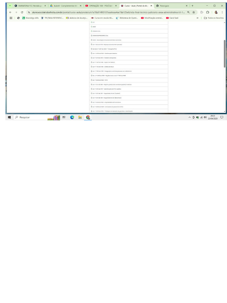 TRT 01 Diciplinas | PDF