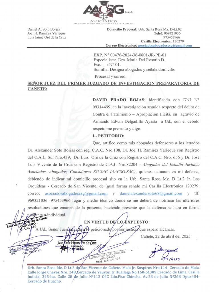 Designación de Abogados en Caso Penal | PDF