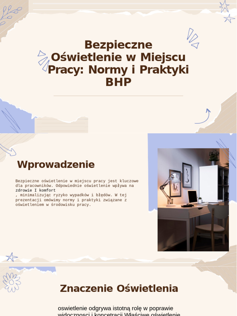 Slidesgo Bezpieczne Oswietlenie w Miejscu Pracy Normy i Praktyki Bhp 20250127211414azBq | PDF