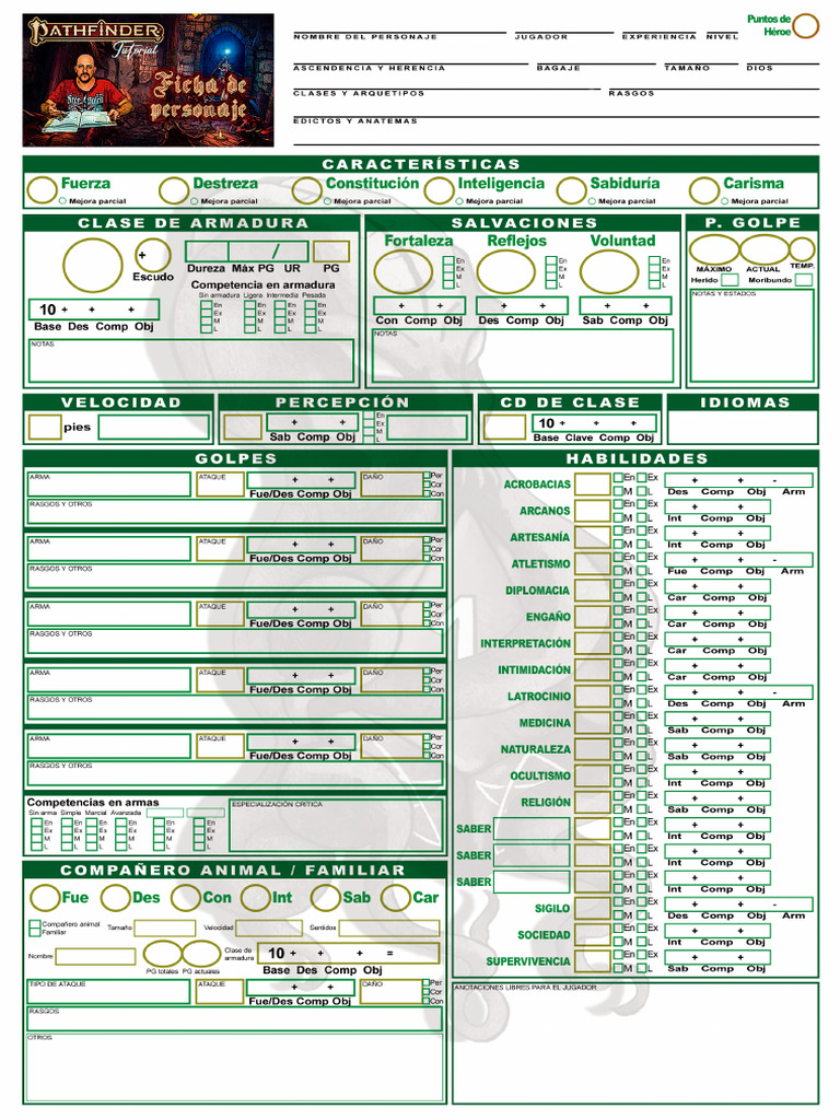 Ficha Pathfinder 2 Remaster | PDF