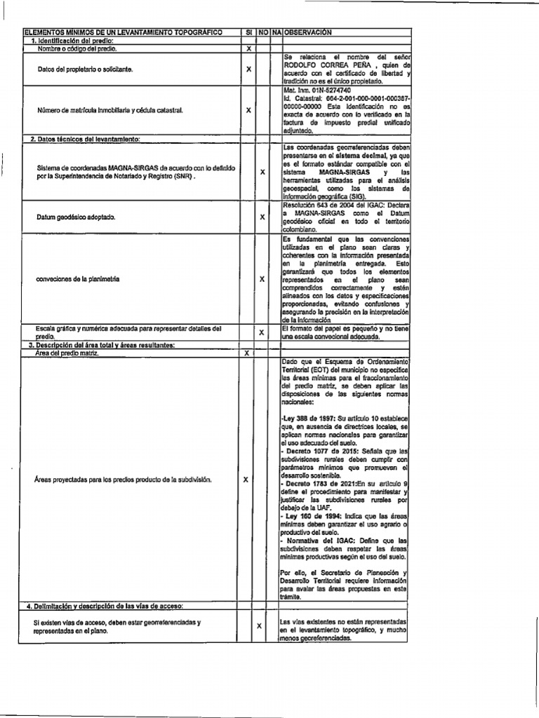 Requisitos Plano de Subdivision | PDF