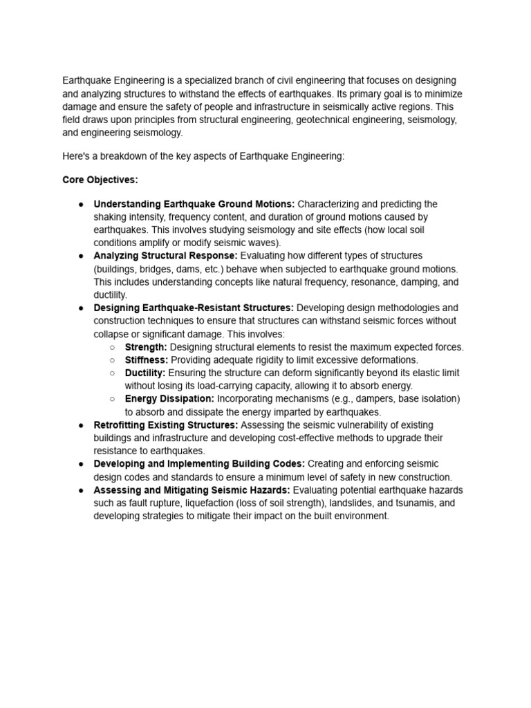 Earthquake Engineering | PDF | Earthquake Engineering | Earthquakes
