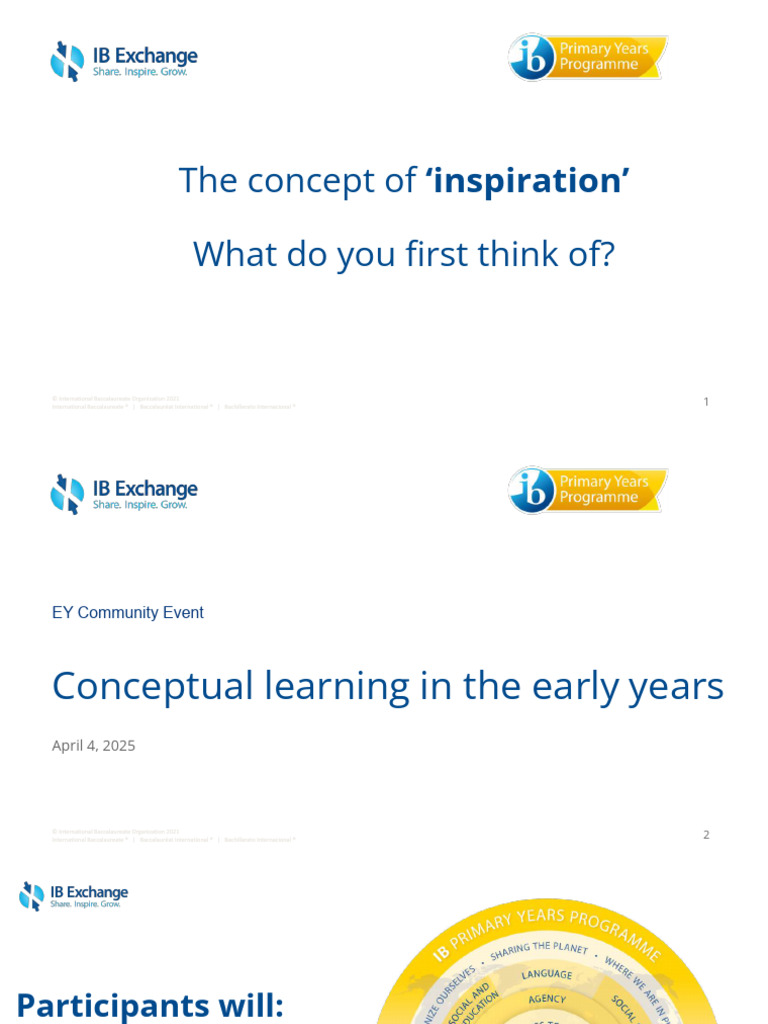 April 2025 Concepts IB Exchange Community Event - Compressed | PDF ...