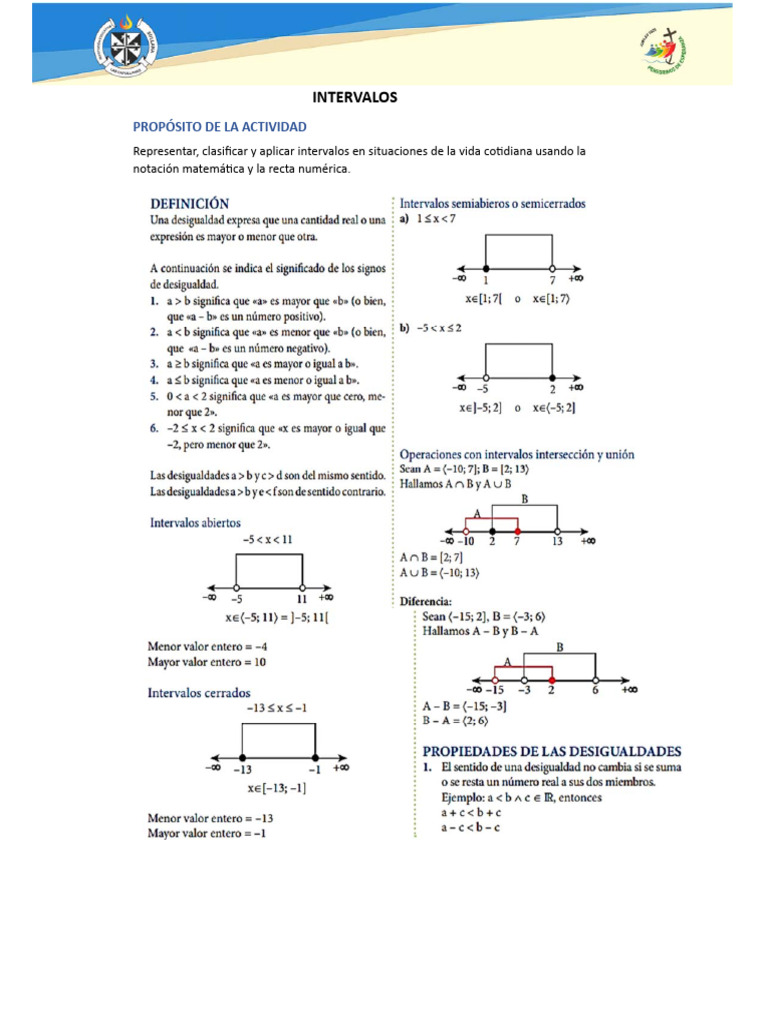 Ficha Intervalos 2025 | PDF