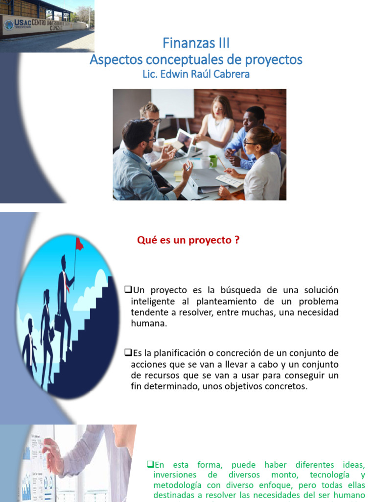 Aspectos conceptuales de proyectos | PDF