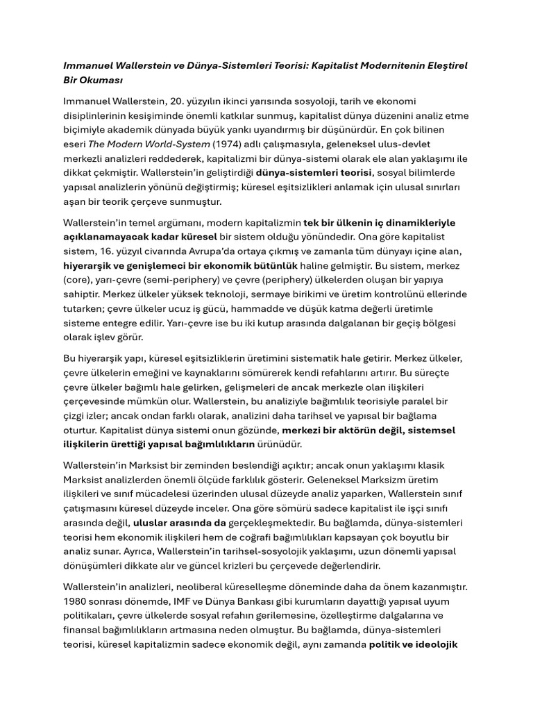 Wallerstein | PDF