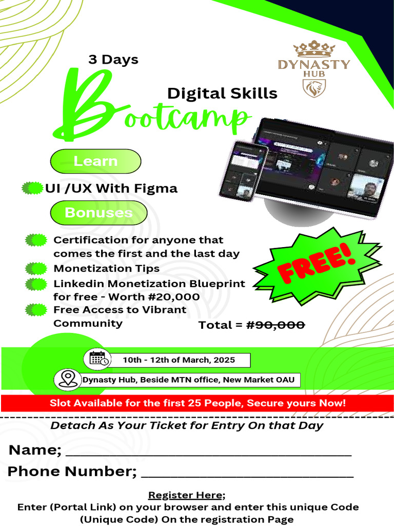 Dynasty Hub Bootcamp With Detachable Form | PDF