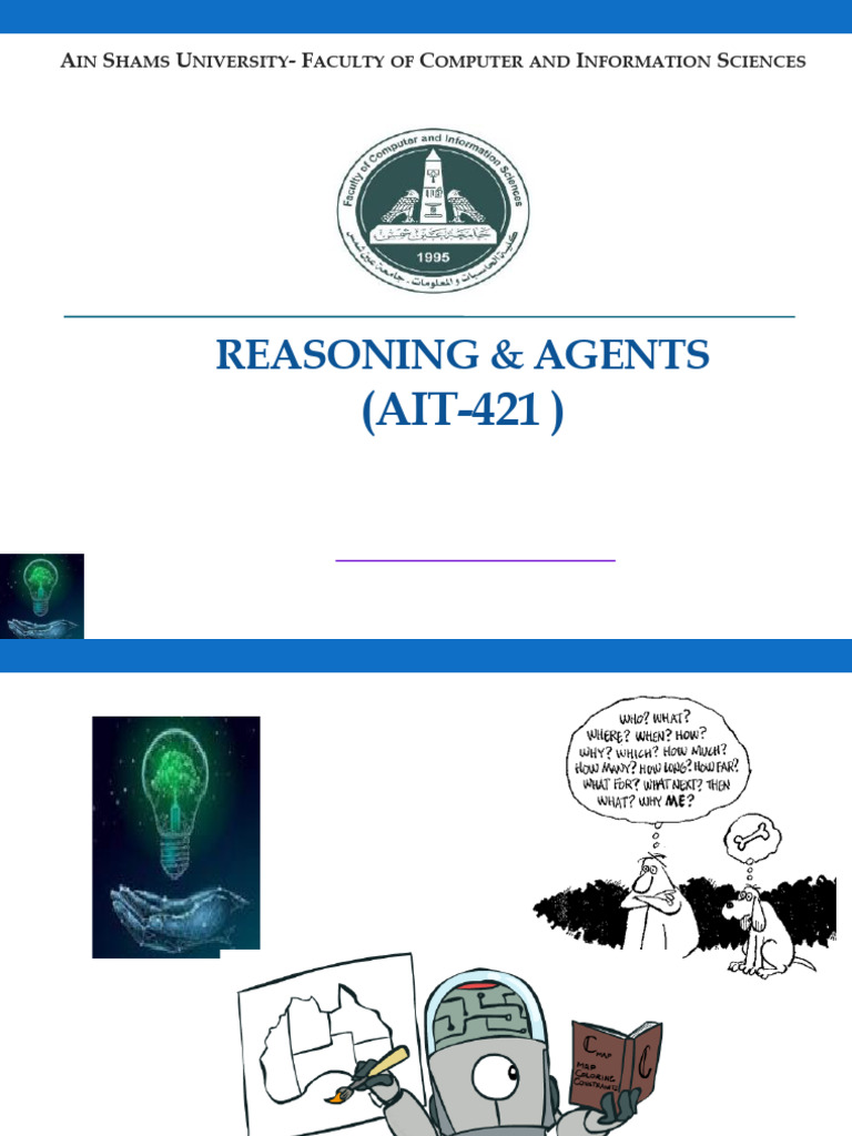 Lec 9 Reasoning and Agents Prof Abeer 2025 | PDF | Logic | Semantics