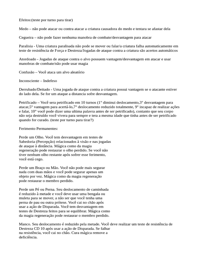 Efeitos de Ferimentos e Doenças | PDF | Deficiência visual