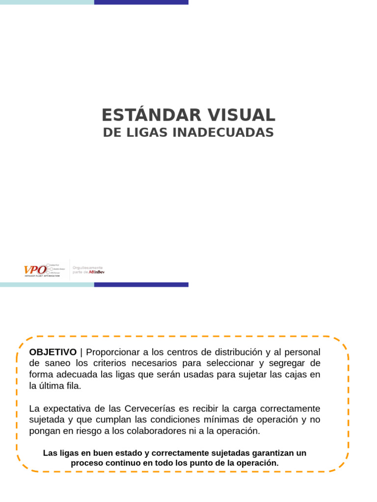 Estandar Visual Ligas Inadecuadas | PDF