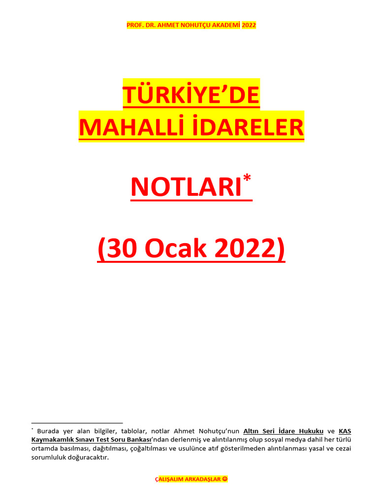 Mahalli İdareler | PDF