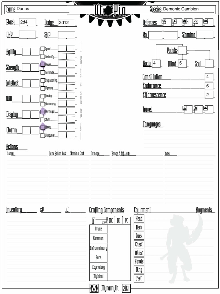 Basic Character Sheet EDITABLE 2 | PDF | Dungeons & Dragons