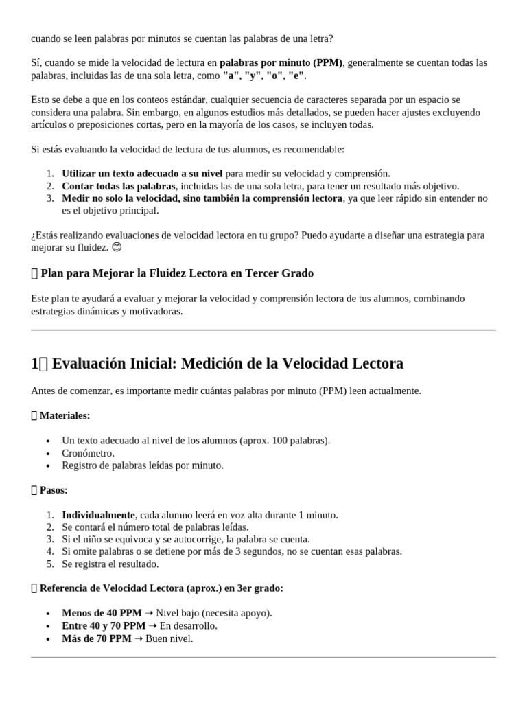 0 plan para mejorar la fluidez | PDF | Aprendizaje