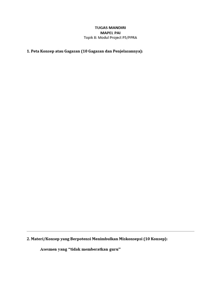 Refleksi Pembelajaran P5/PPRA | PDF