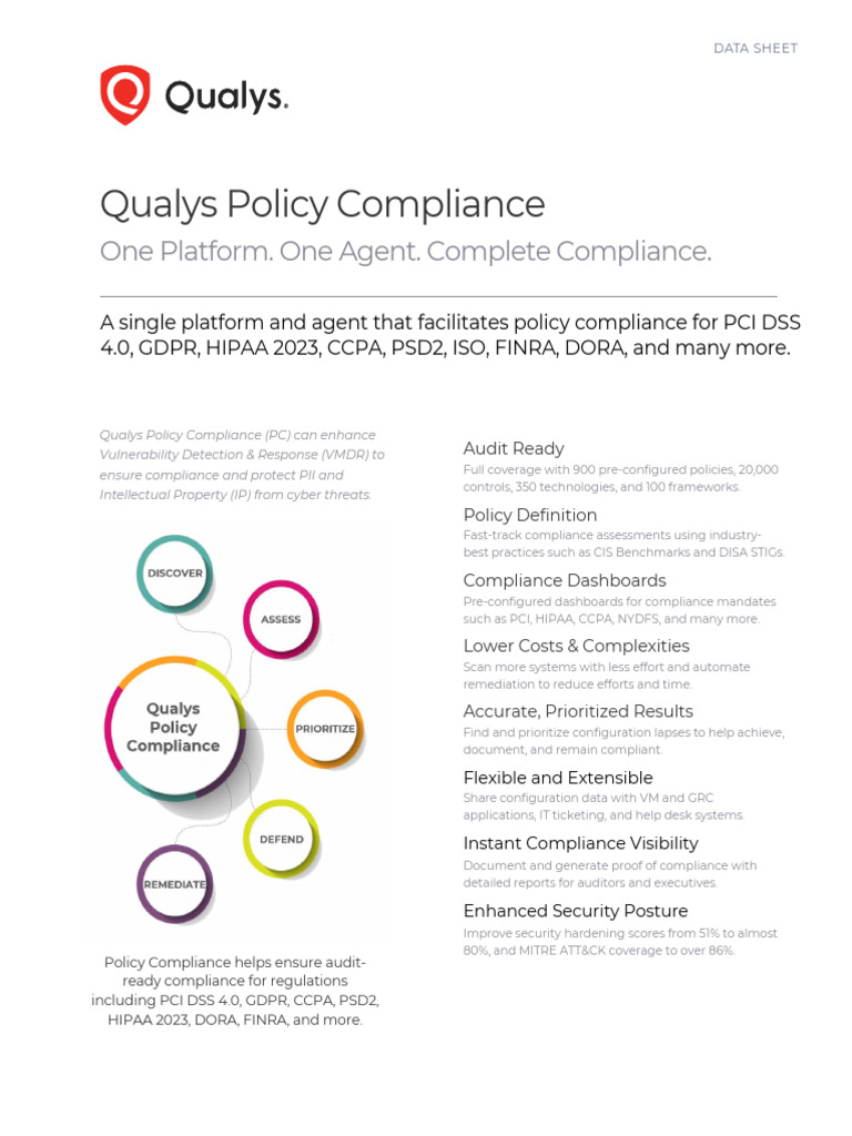 Policy Compliance Datasheet | PDF | Regulatory Compliance | Computer Security