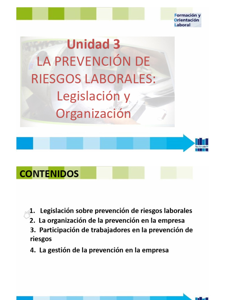 Tema 3 Prevenci-N de Riesgos Laborales Legislaci-N y Organizaci-N | PDF