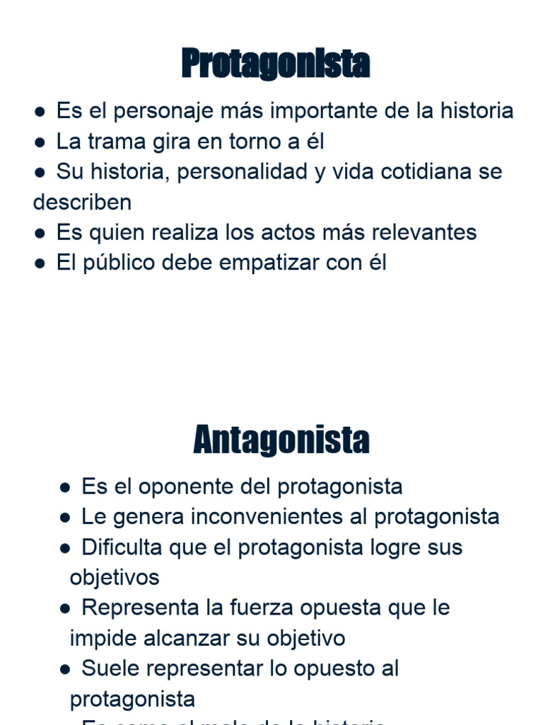 Tipos de Personajes | PDF