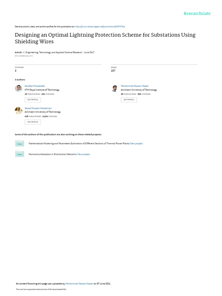 Paper Designing An Optimal Lightning Protection Scheme For Substations ...