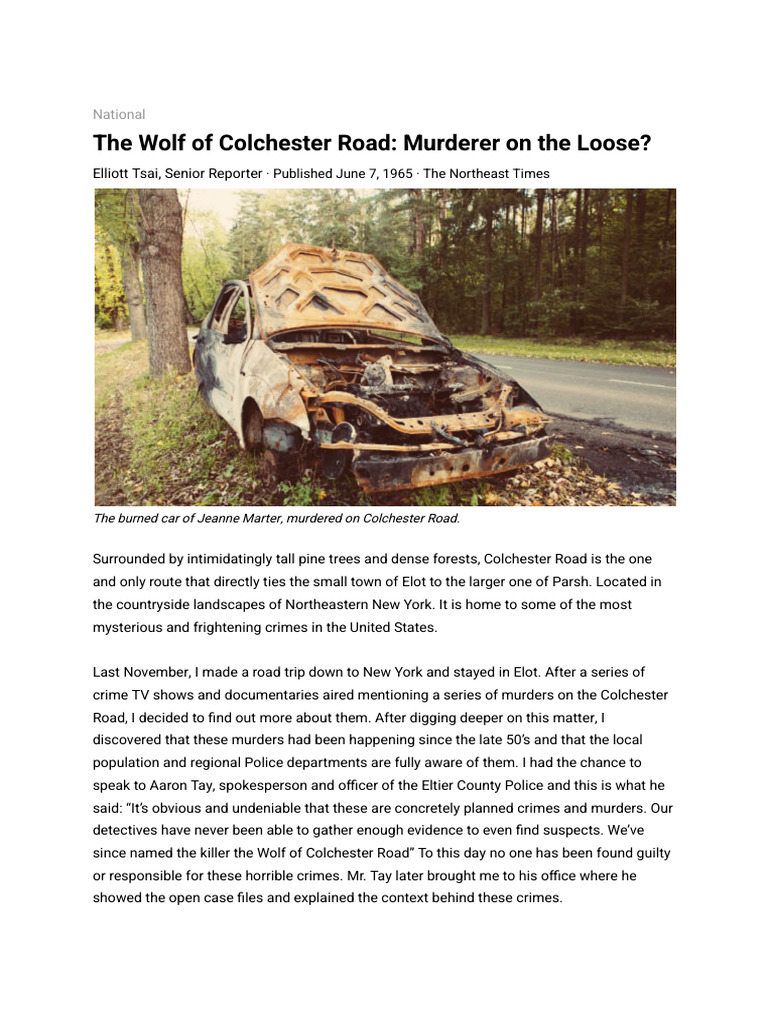 Night Drive - News Report Assignment | PDF | Criminal Justice | Crime ...