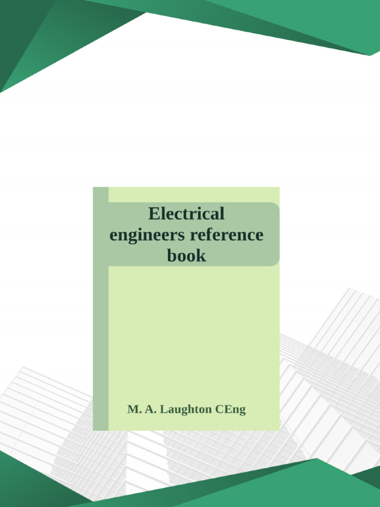 Electrical Engineers Reference Book 16Th Edition by Laughton Ceng ...
