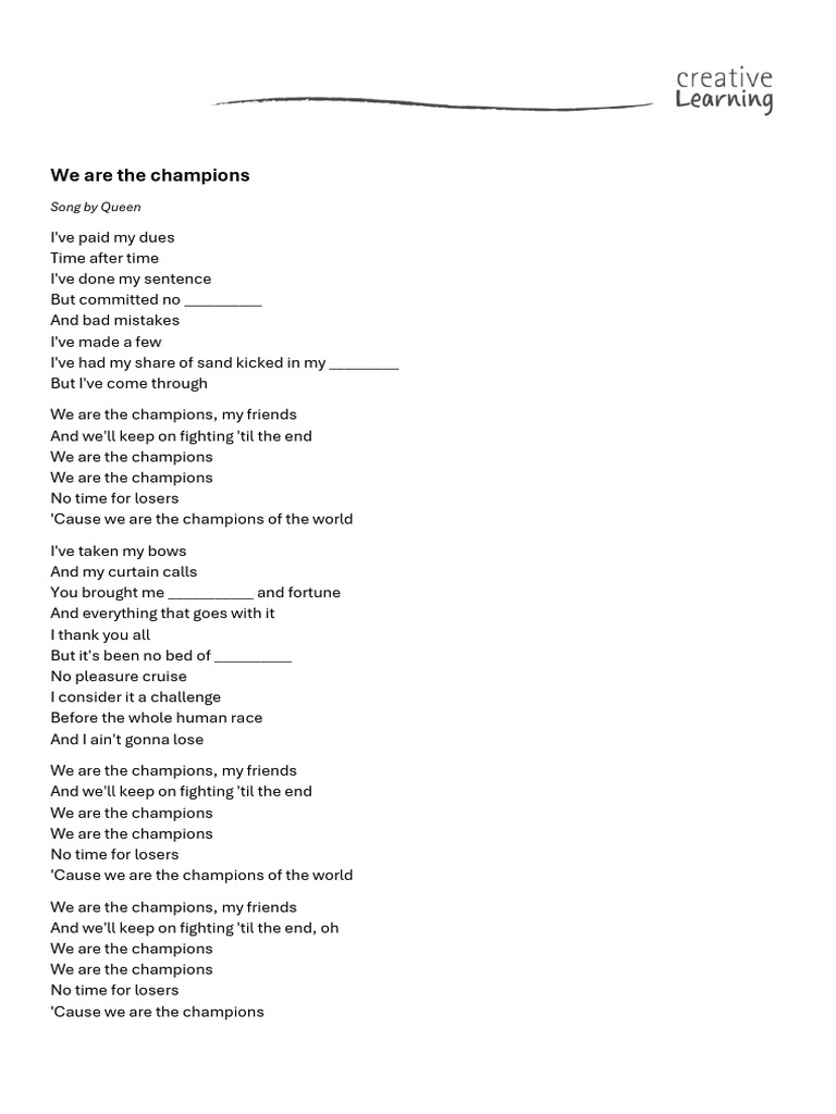 we are the champions | PDF