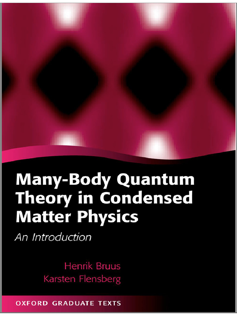 Henrik Bruus, Karsten Flensberg - Many-Body Quantum Theory in Condensed Matter Physics | PDF ...