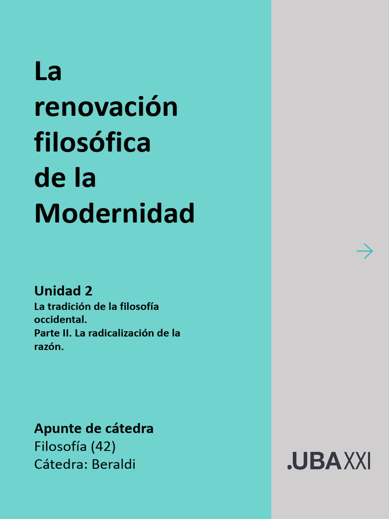 Unidad 2. Parte II. La Renovación Filosófica de La Modernidad - 7!3!23.Ppsm | PDF | Immanuel ...