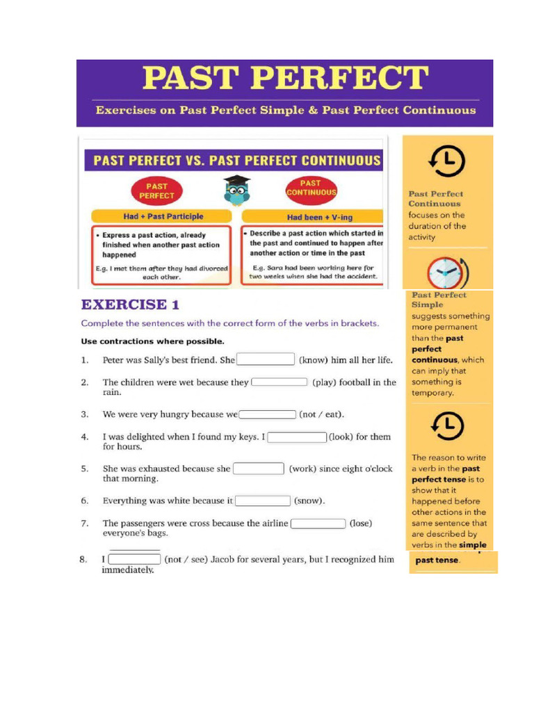 Practice Past Perfect | PDF