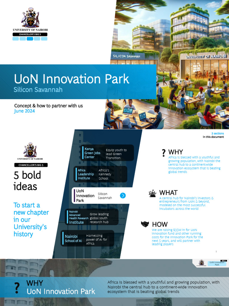 UoN Big 5 - UoN Innovation Park - Concept Note - June 2024 | PDF ...