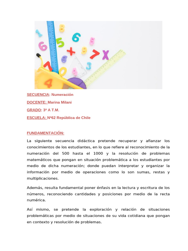 Segunda Secuencia Mat 3 A | PDF | Comunicación escrita | Escritura