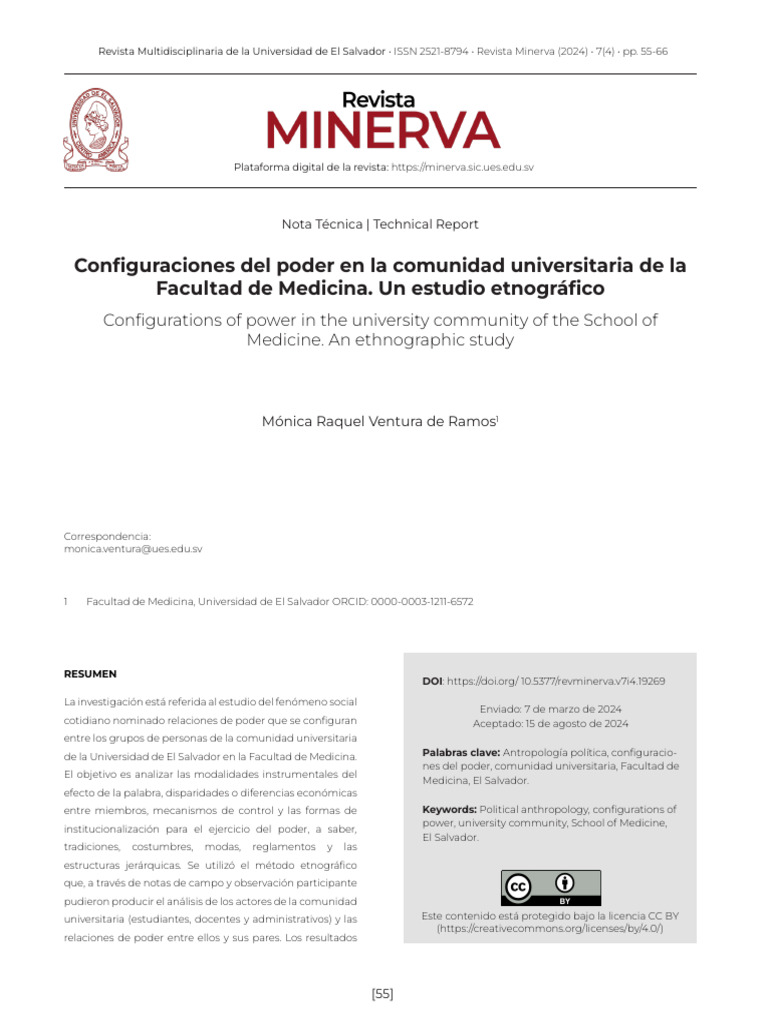 Configuraciones Del Poder en La Comunidad Universitaria de La Facultad ...