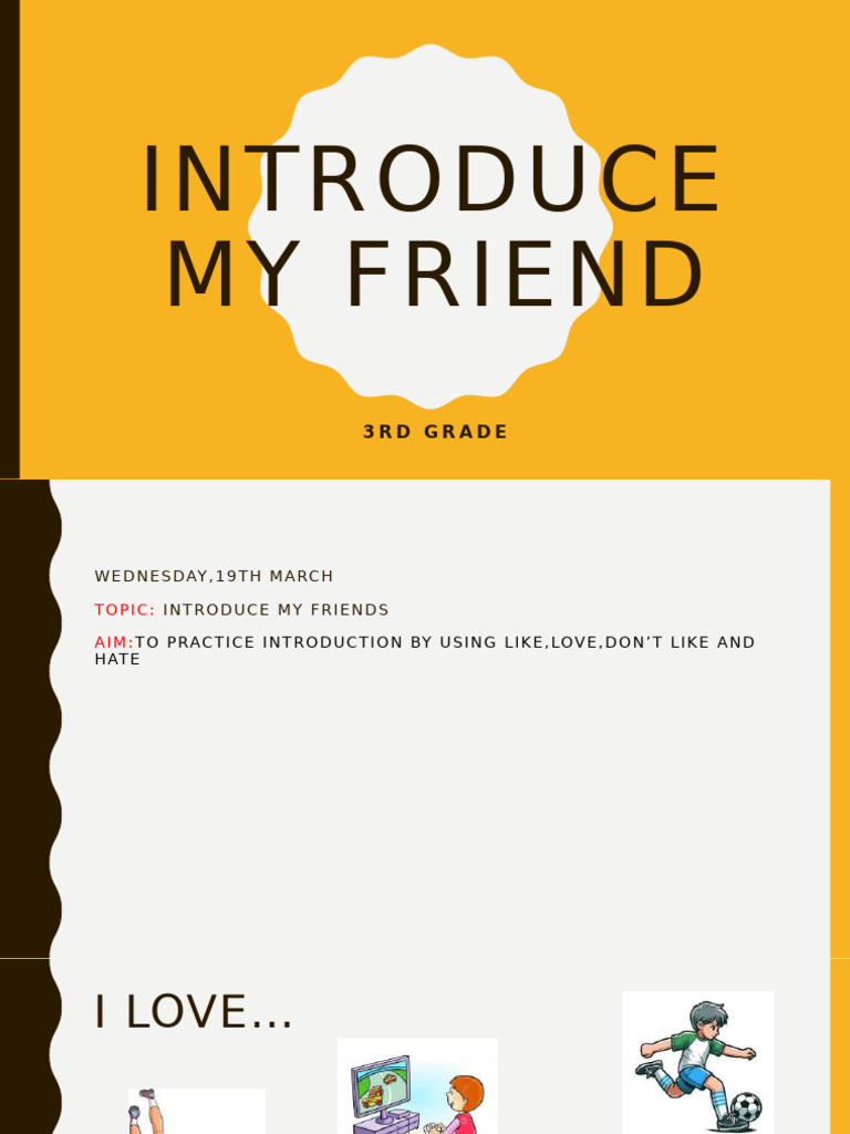 Introducing Friends in 3rd Grade | PDF
