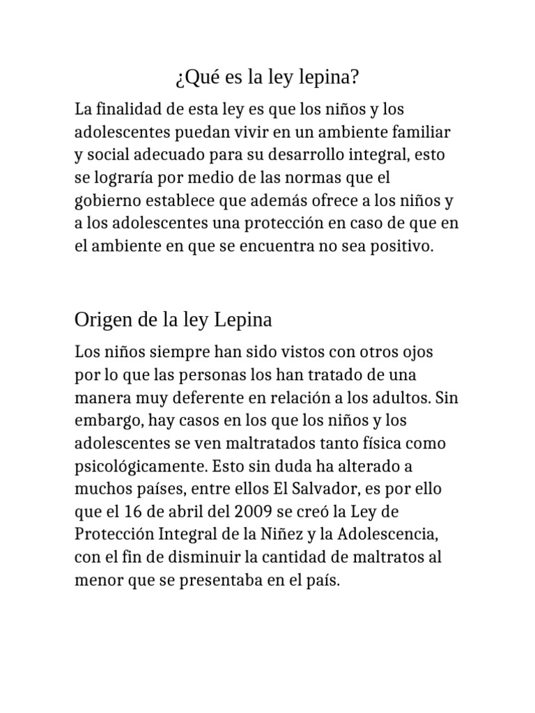 Ley Lepina y Métodos Anticonceptivos | PDF | Control de la natalidad ...