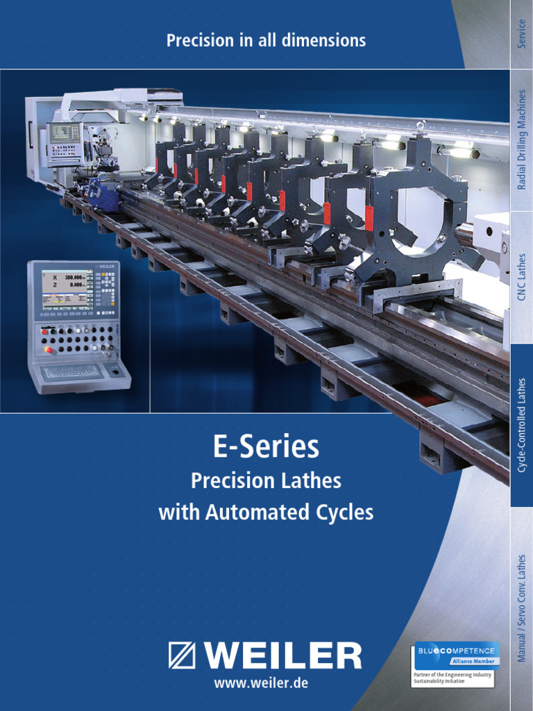 WEILER E-Series Precision Lathes Overview | PDF | Tools | Metalworking