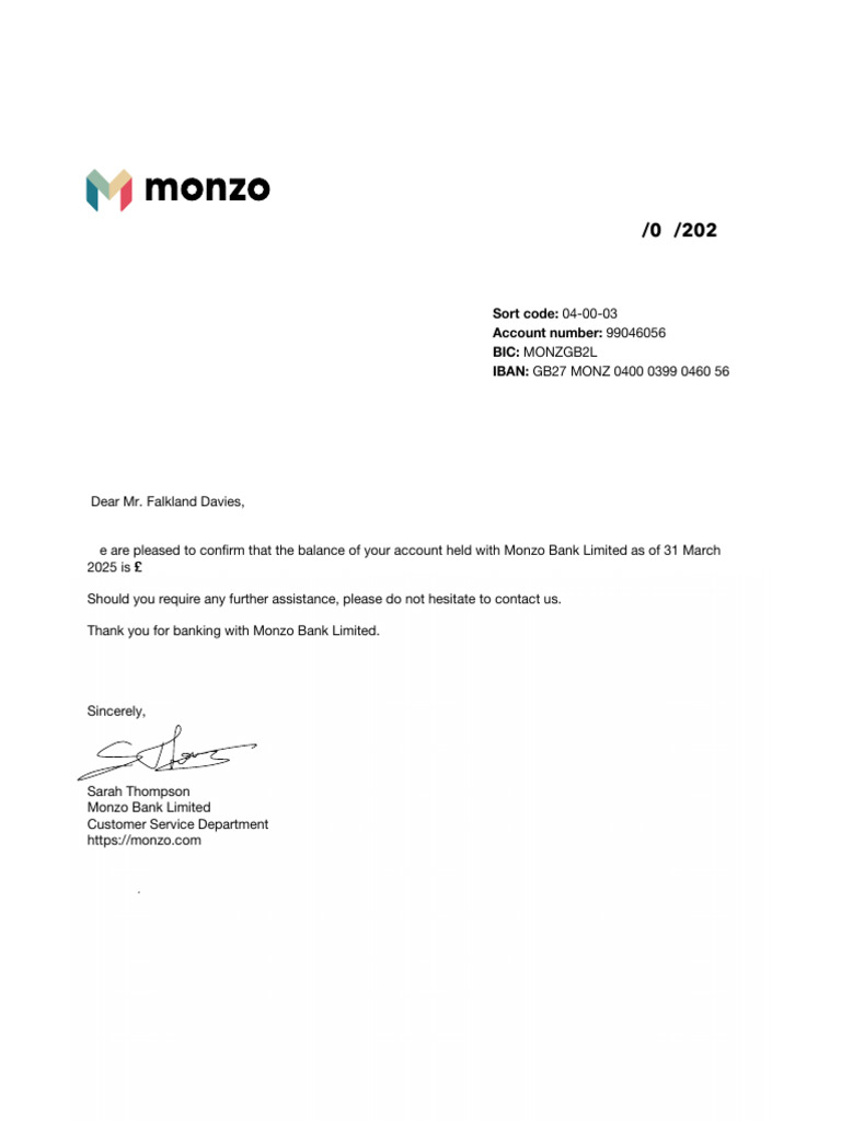 Balance Confirmation | PDF