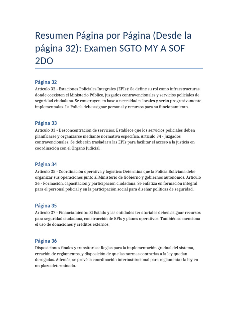 Resumen Pag 32 36 Examen SGTO MY A SOF 2DO | PDF