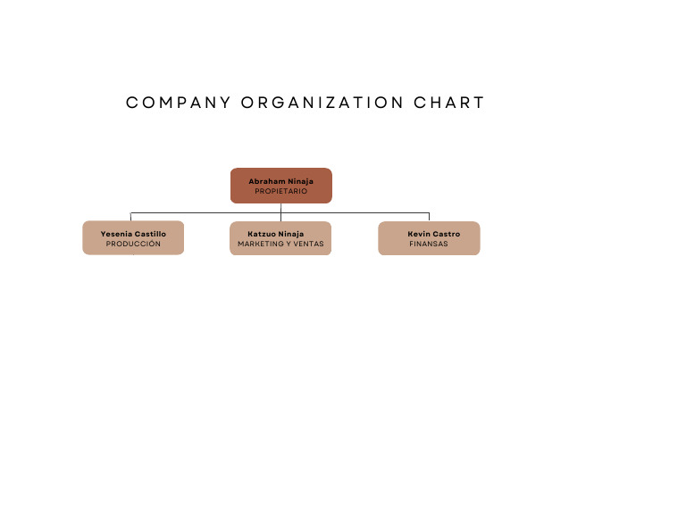 Neutral Beige Minimalist Company Organizational Chart | PDF