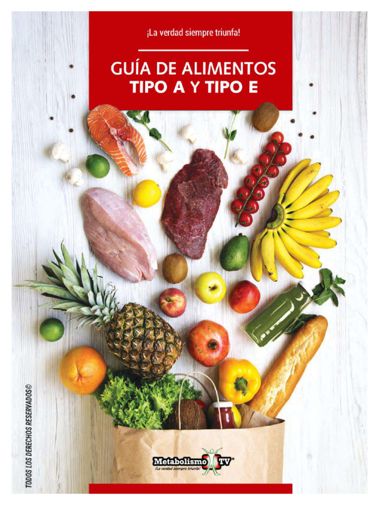 Guía de Alimentos Tipo a y Tipo E | PDF