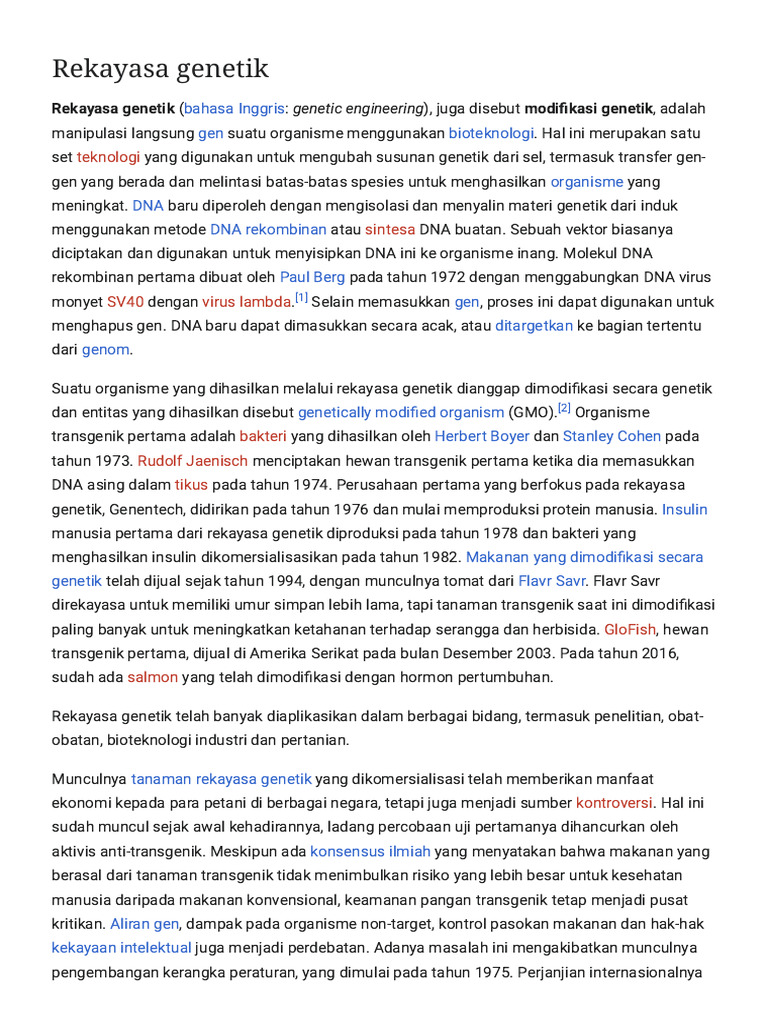 Rekayasa Genetik | PDF