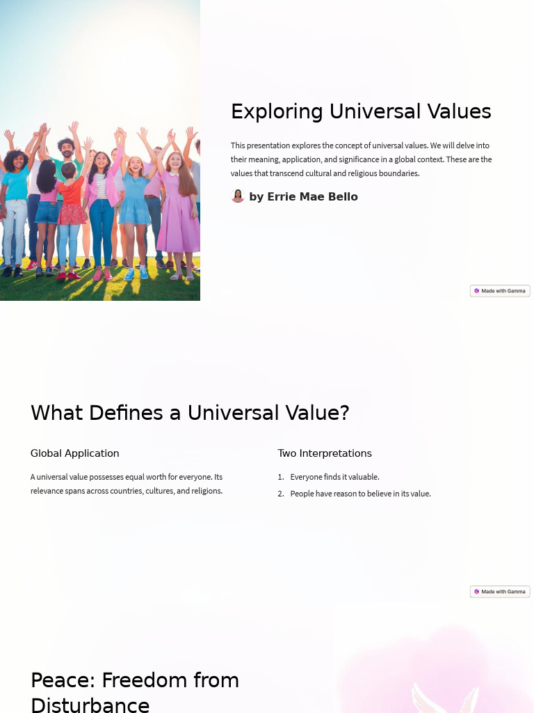 Exploring Universal Values | PDF