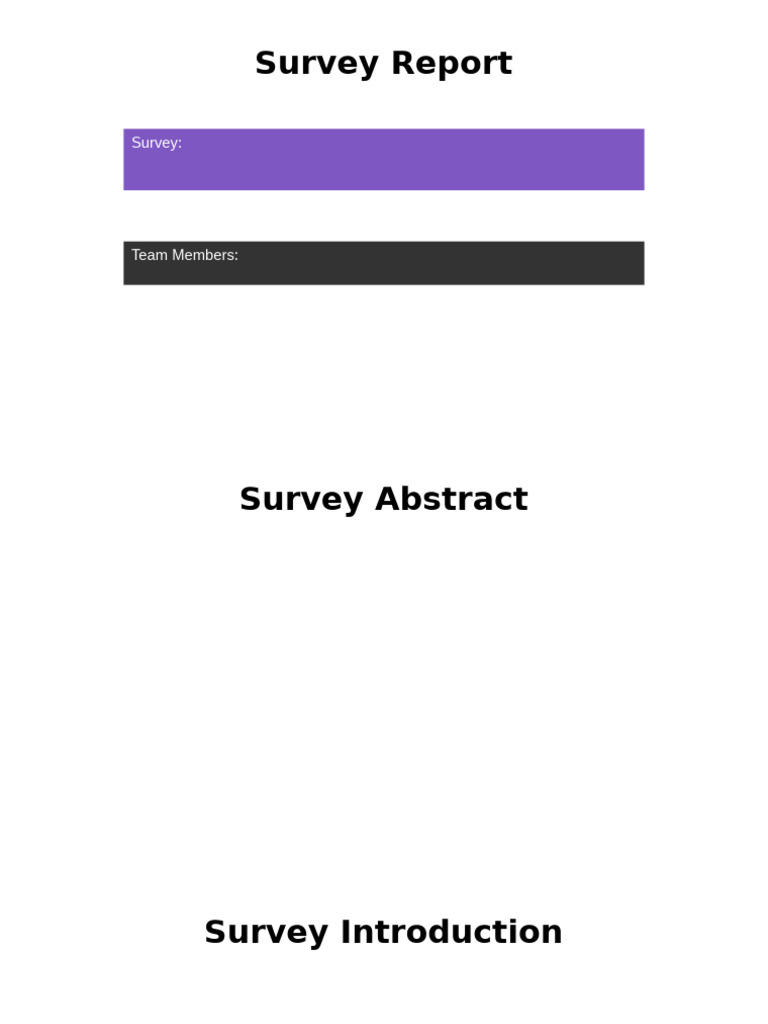 Survey Report Template | PDF | Planets | Planets In Astrology