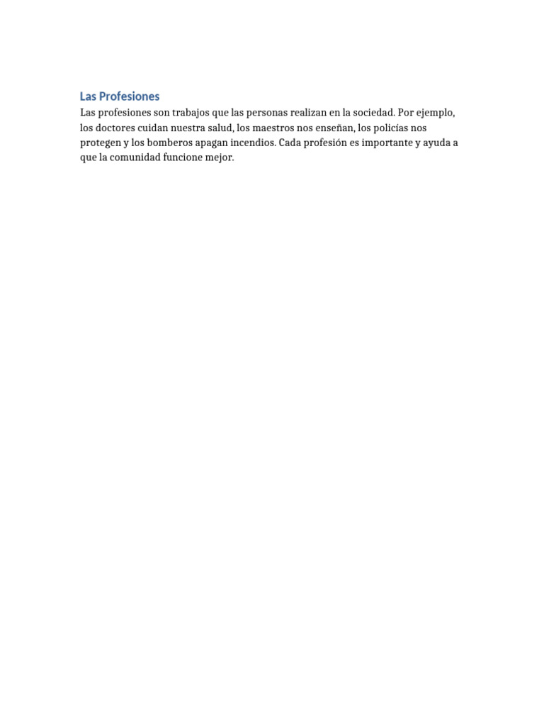 Las Profesiones | PDF