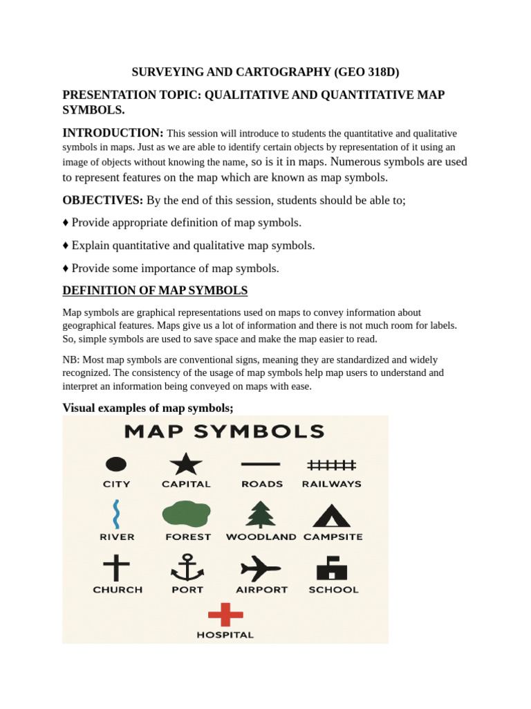 Surveying and Cartography | PDF | Map | Symbols