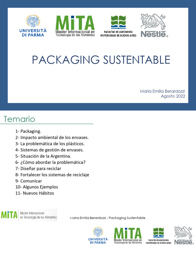 MITA - Packaging Sustentable - 2022 | PDF | El plastico | Residuos