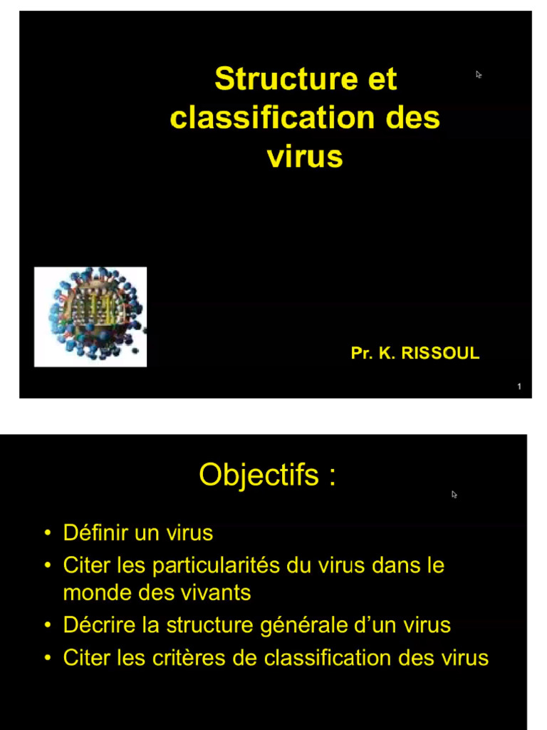 Structure Et Classification Des Virus | PDF